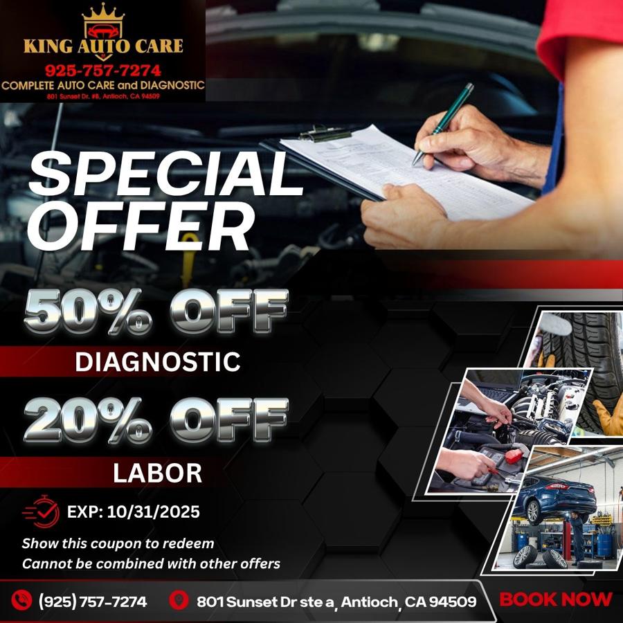 King Auto Care | Auto repair & Oil changes service in Antioch, CA 94509